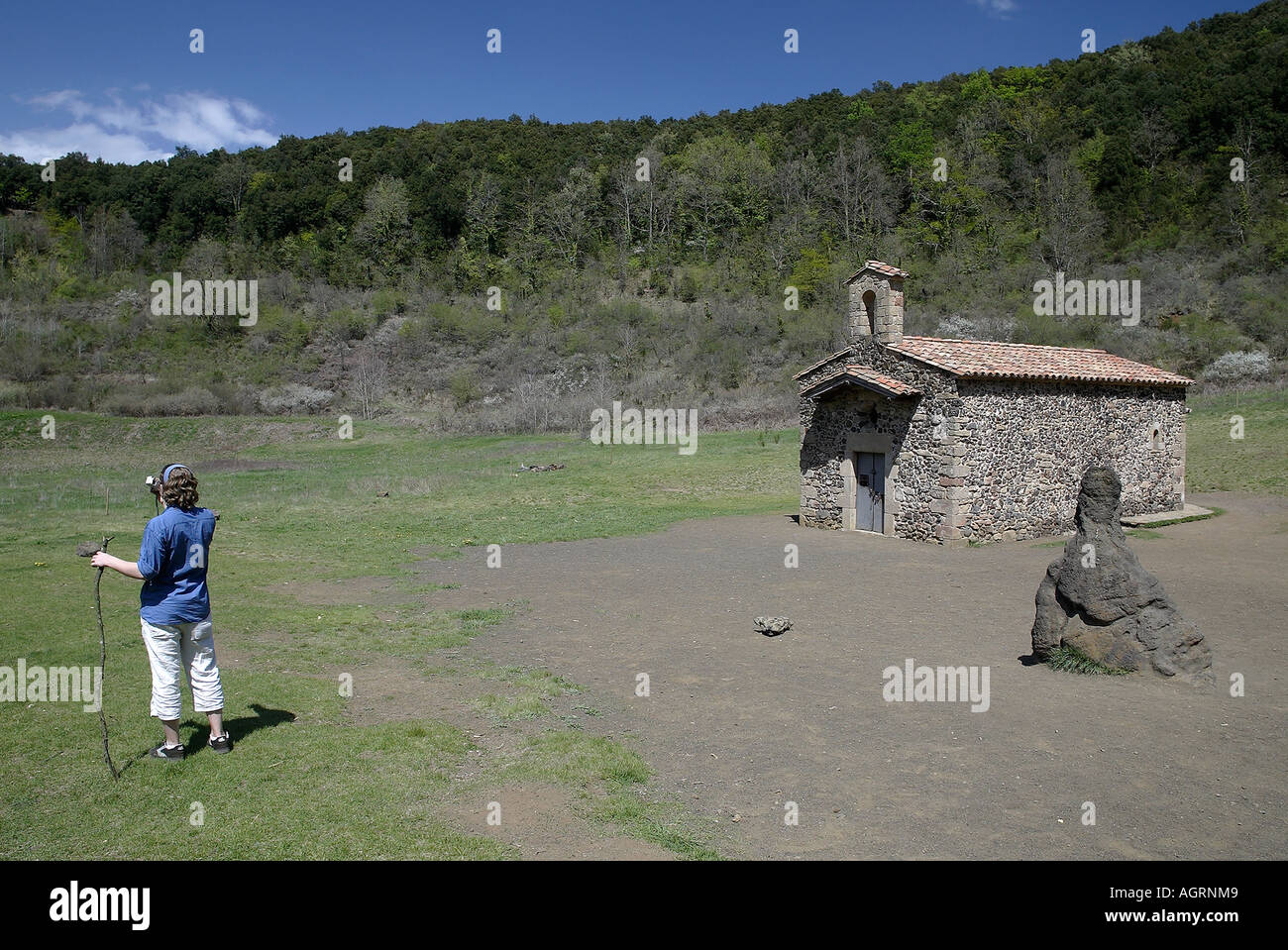 VOLCANO OF SANTA MARGARIDA IN OLOT LA GARROTXA GIRONA PROVINCE ...
