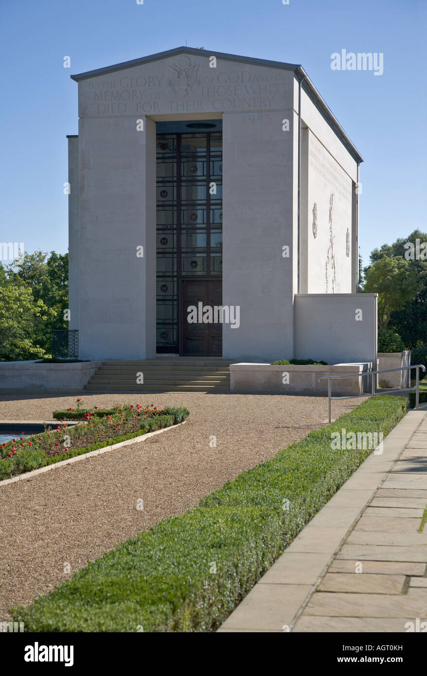 Mausoleum at Madingley American Cemetery Cambridge England Stock Photo ...
