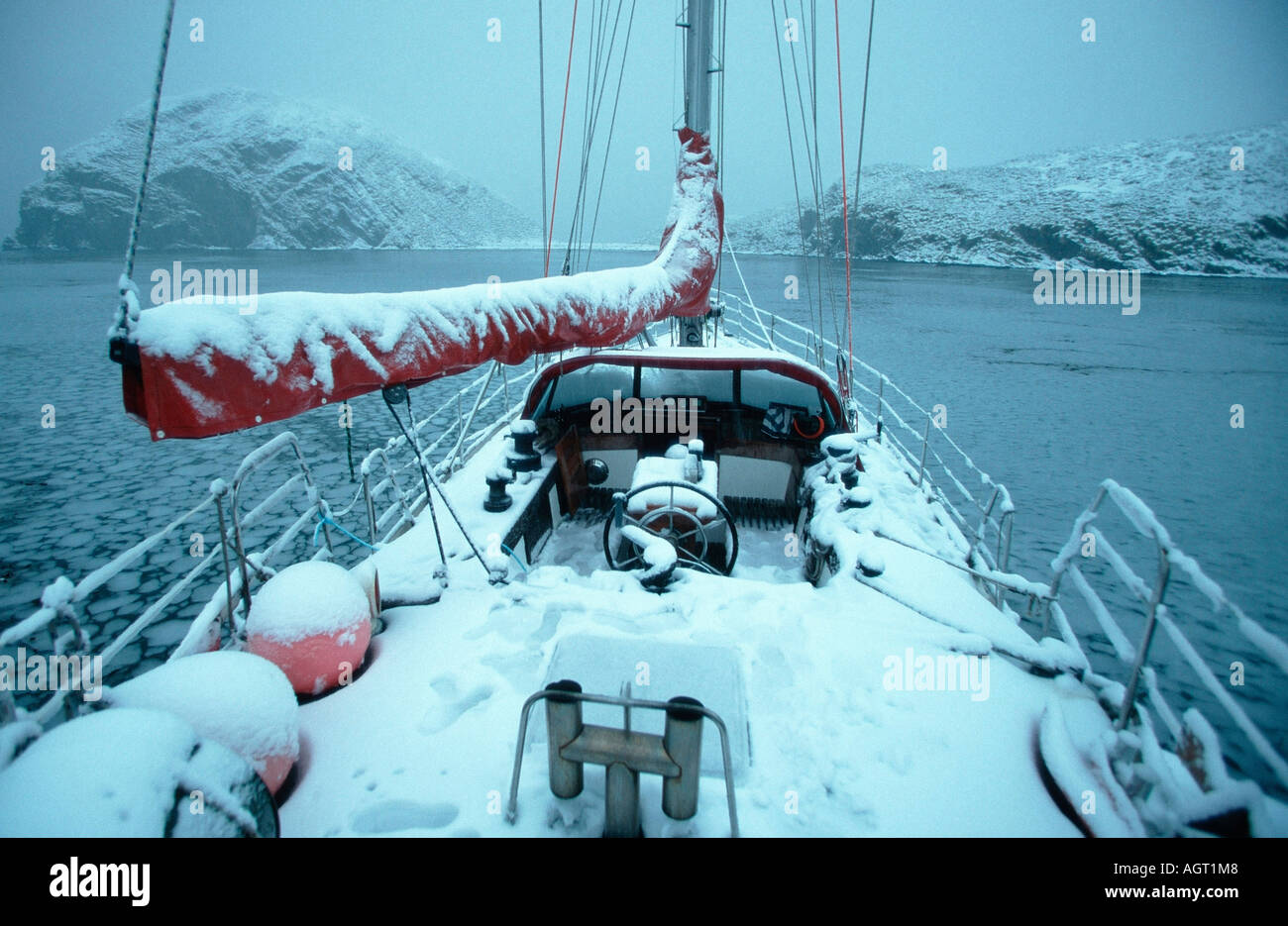 Snow on Ship Stock Photo - Alamy