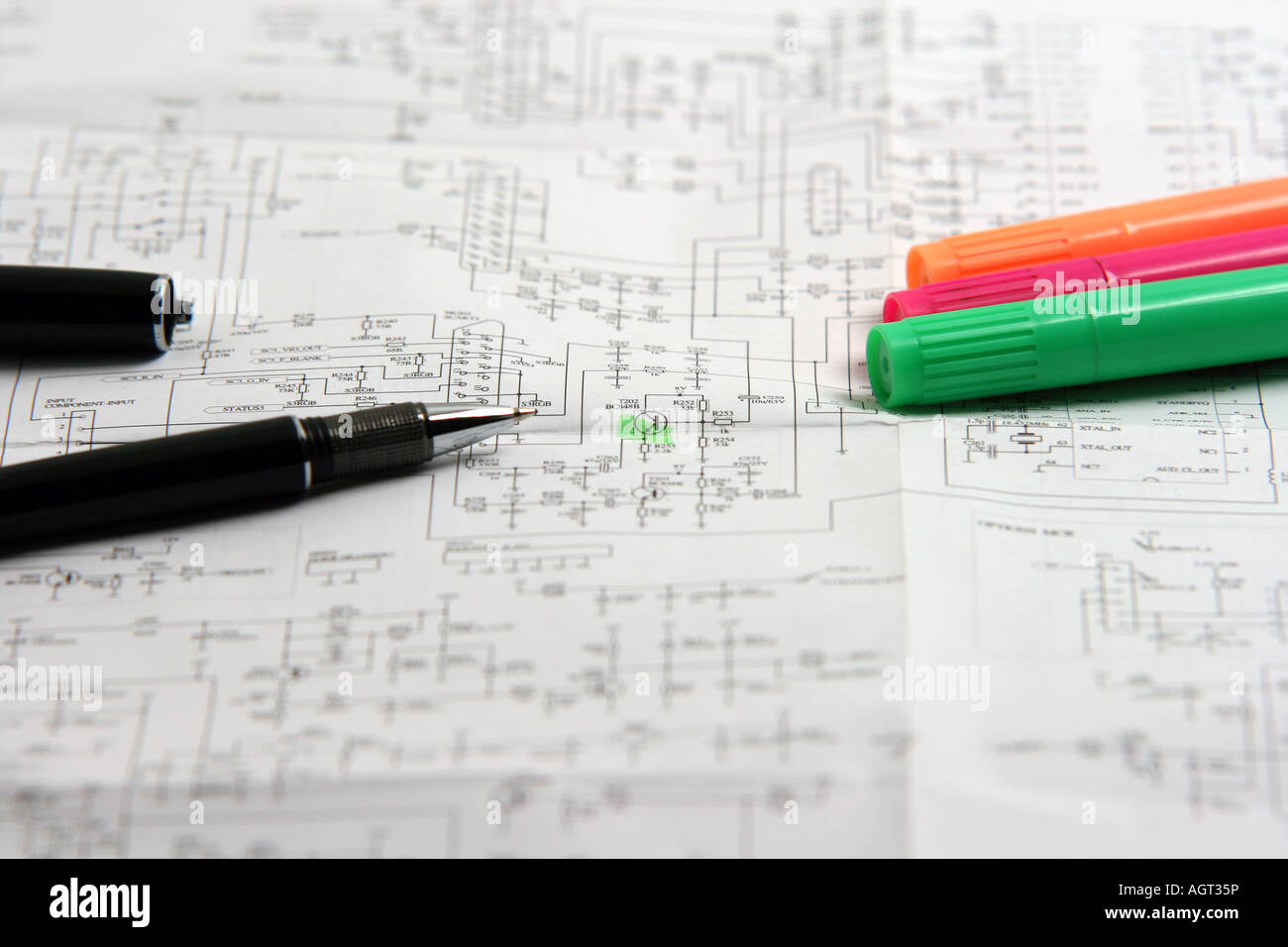 checking the circuit documents of electronic device Stock Photo - Alamy