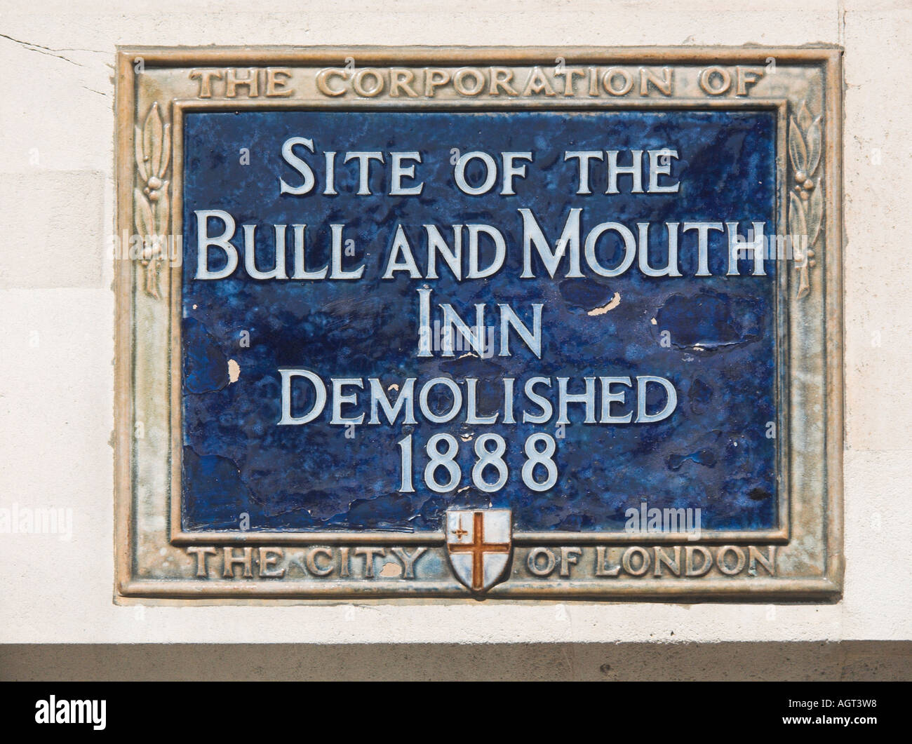 Plaque on the Nomura building, St Martins le Grand, London, England, UK ...