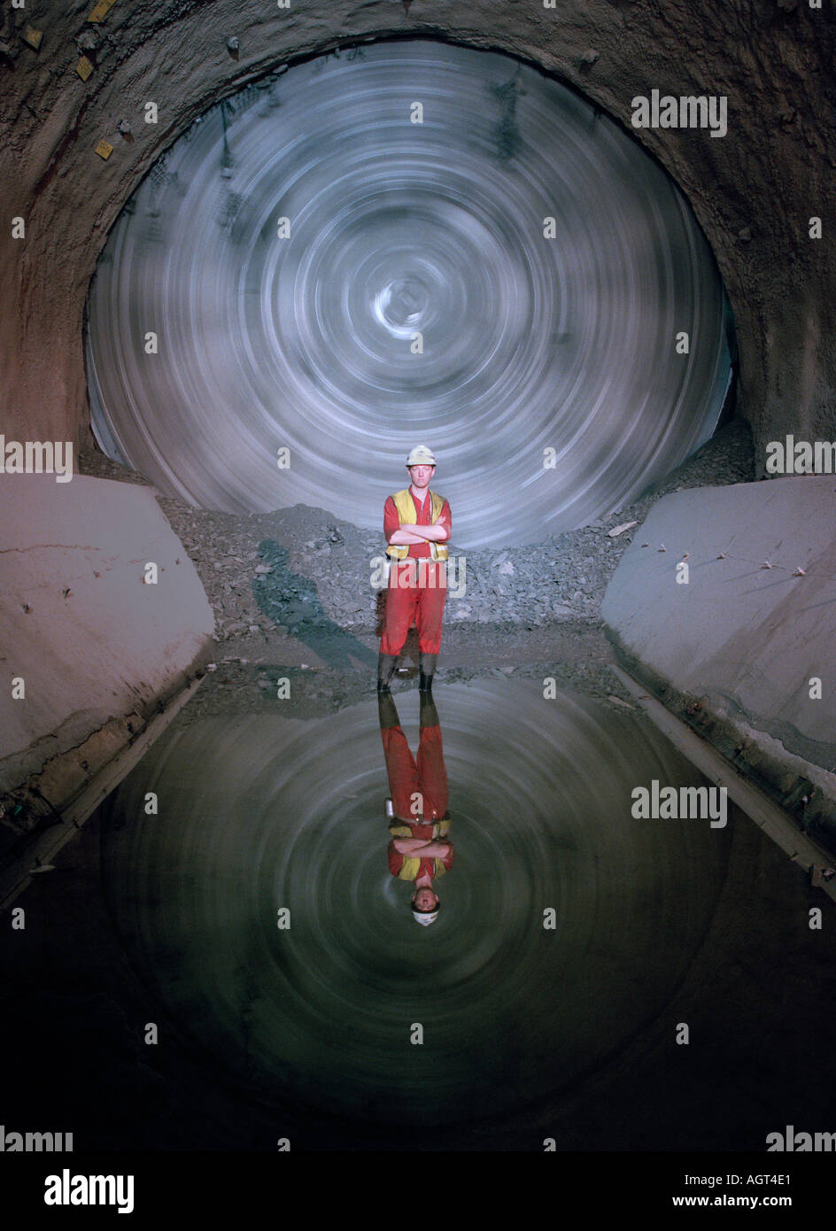 Tunnel boring machine breaking through hi-res stock photography and ...
