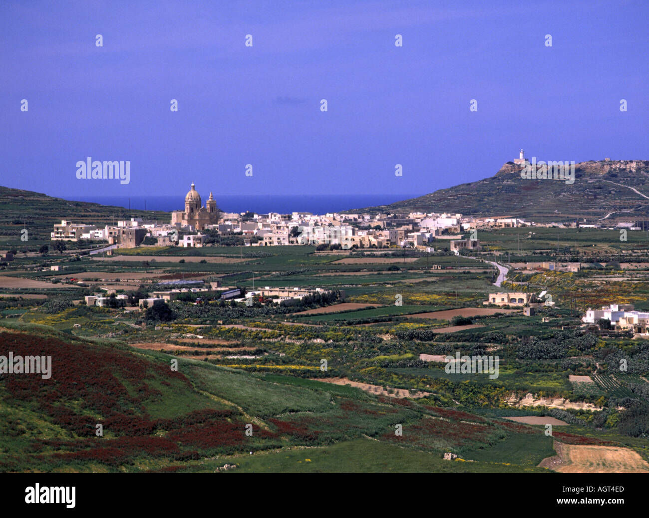 dh VICTORIA GOZO View from Citadel walls of Zebbug Stock Photo - Alamy