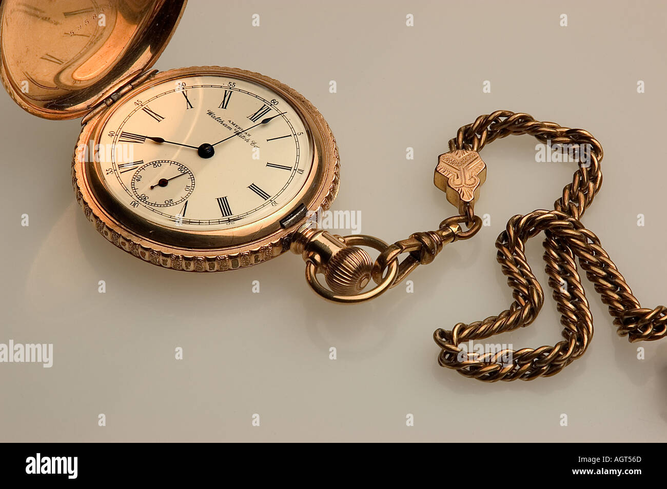 Pocket watch and chain Stock Photo - Alamy