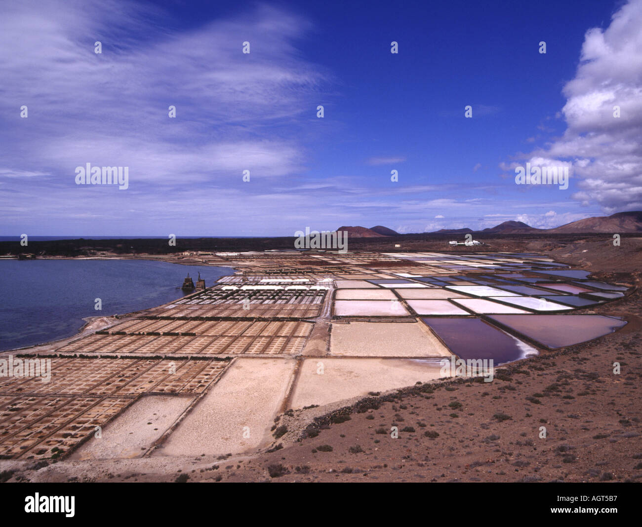 dh SALINAS DE JANUBIO LANZAROTE Salination plant sea salt flats fields ...