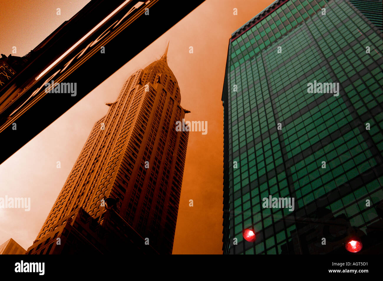 Chrysler Building reflected in window Stock Photo - Alamy