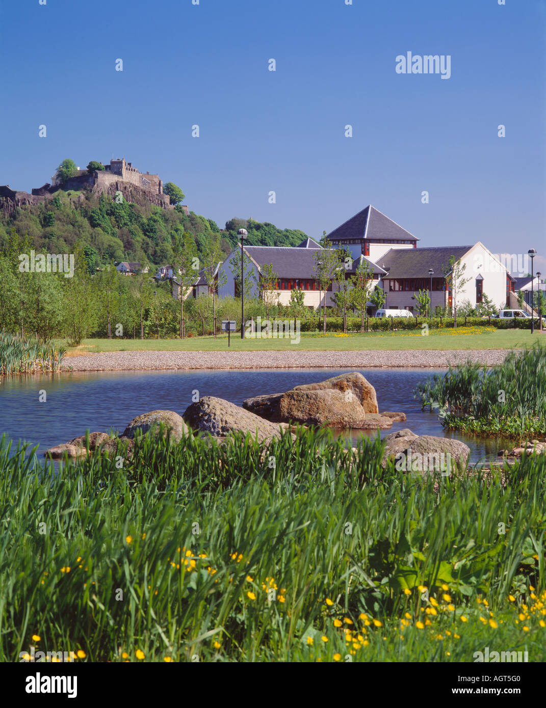 Stirling Castle Business Park and Stirling Castle, Scotland, UK Stock ...