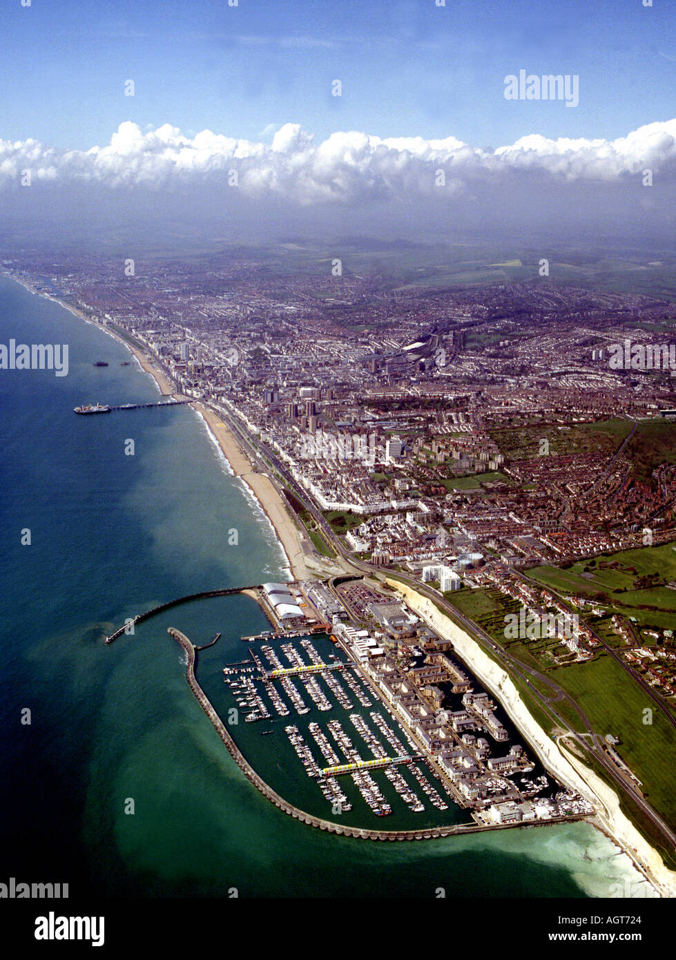 Aerial View at High Level of Brighton Marina Stock Photo - Alamy