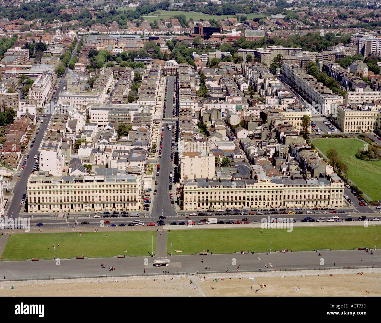 The celebrated Brunswick Terrace with Landsdown Rd running northwards ...
