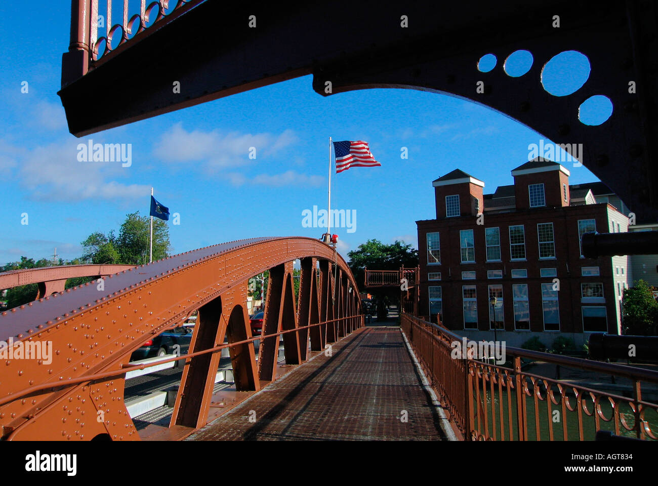 Drawbridge over historic Erie canal Fairport NY USA Stock Photo - Alamy