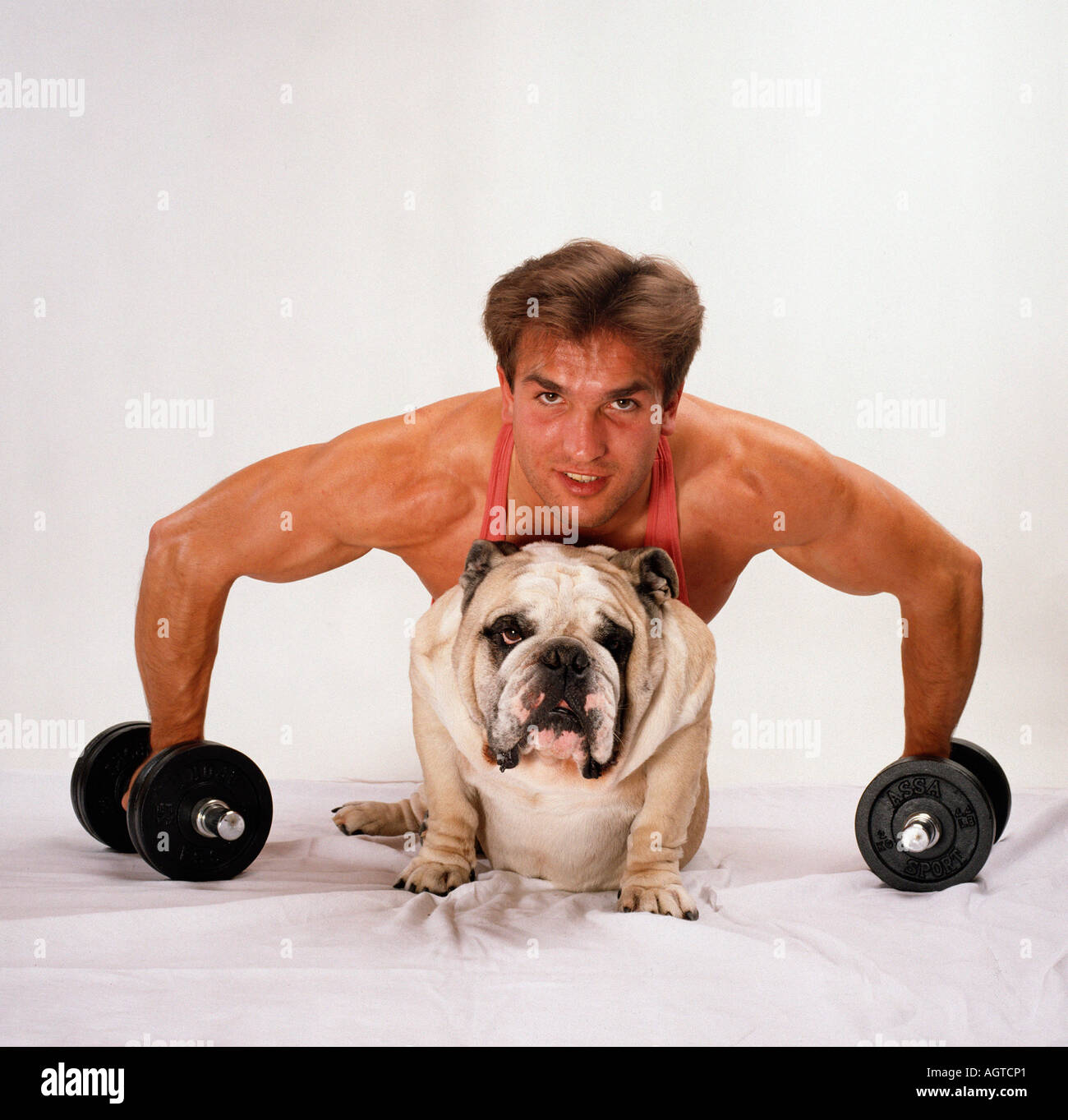 Bodybuilder and english bulldog hi-res stock photography and images - Alamy