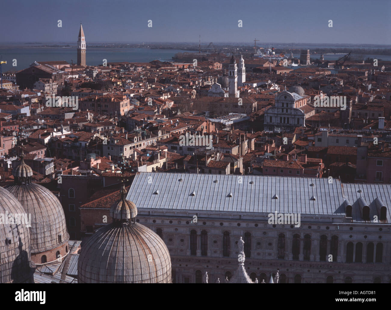 Italy Venice The Domes of St Marks looking over Venice Stock Photo - Alamy