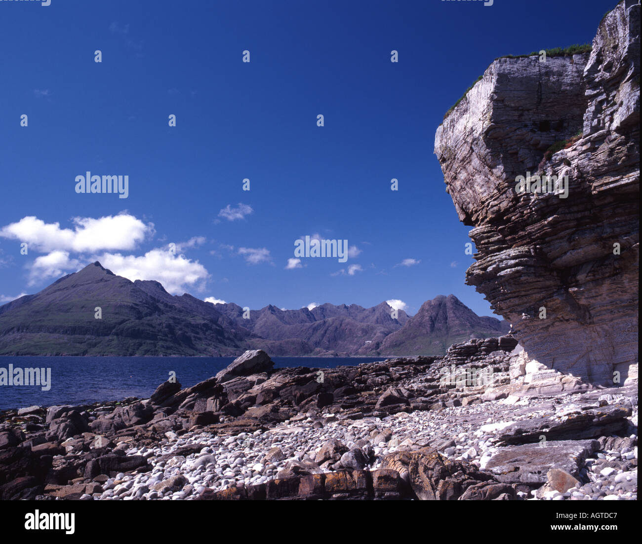 UK Scotland Inverness shire Isle of Skye The Cuillin mountain range ...