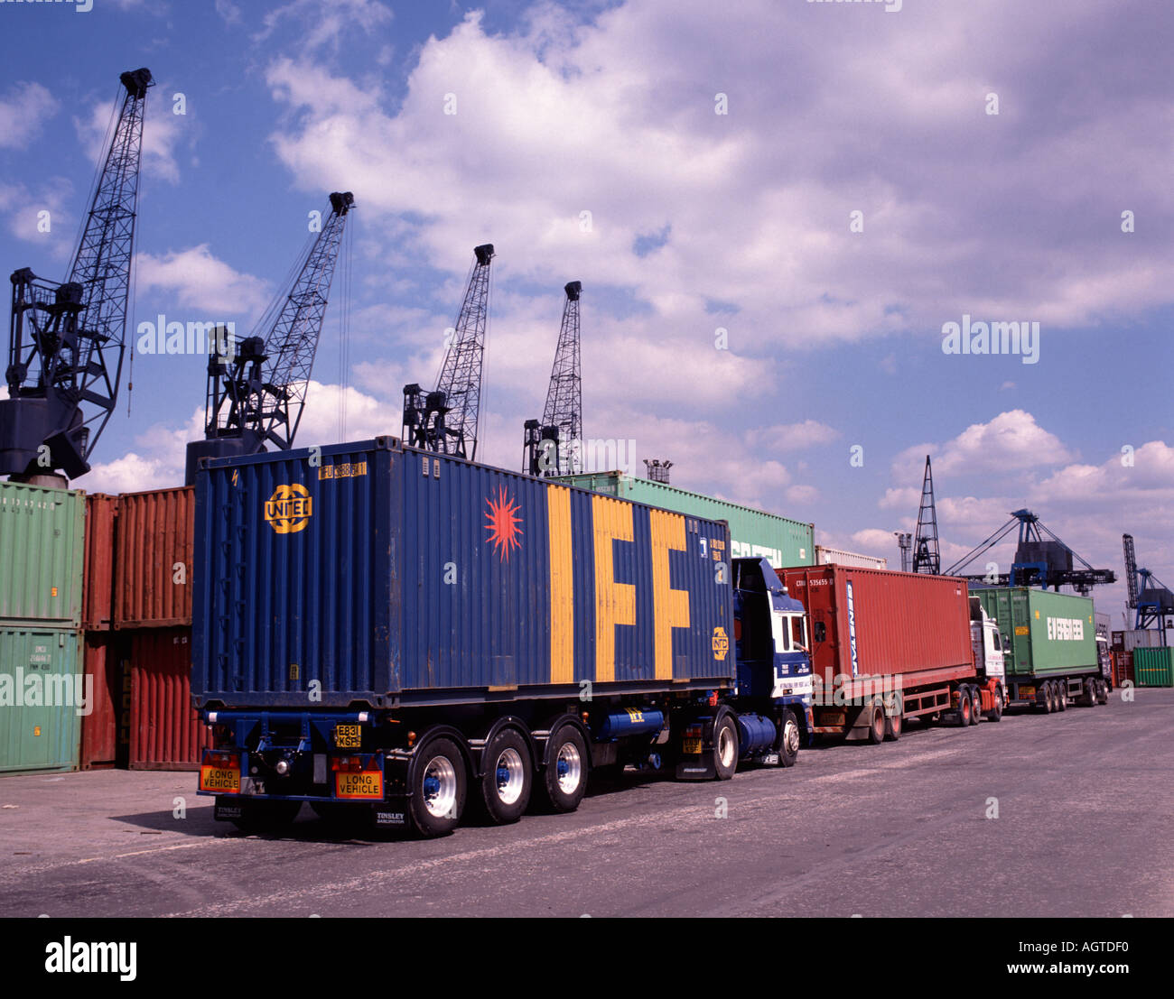 UK Scotland Grangemouth Container Port Stock Photo - Alamy