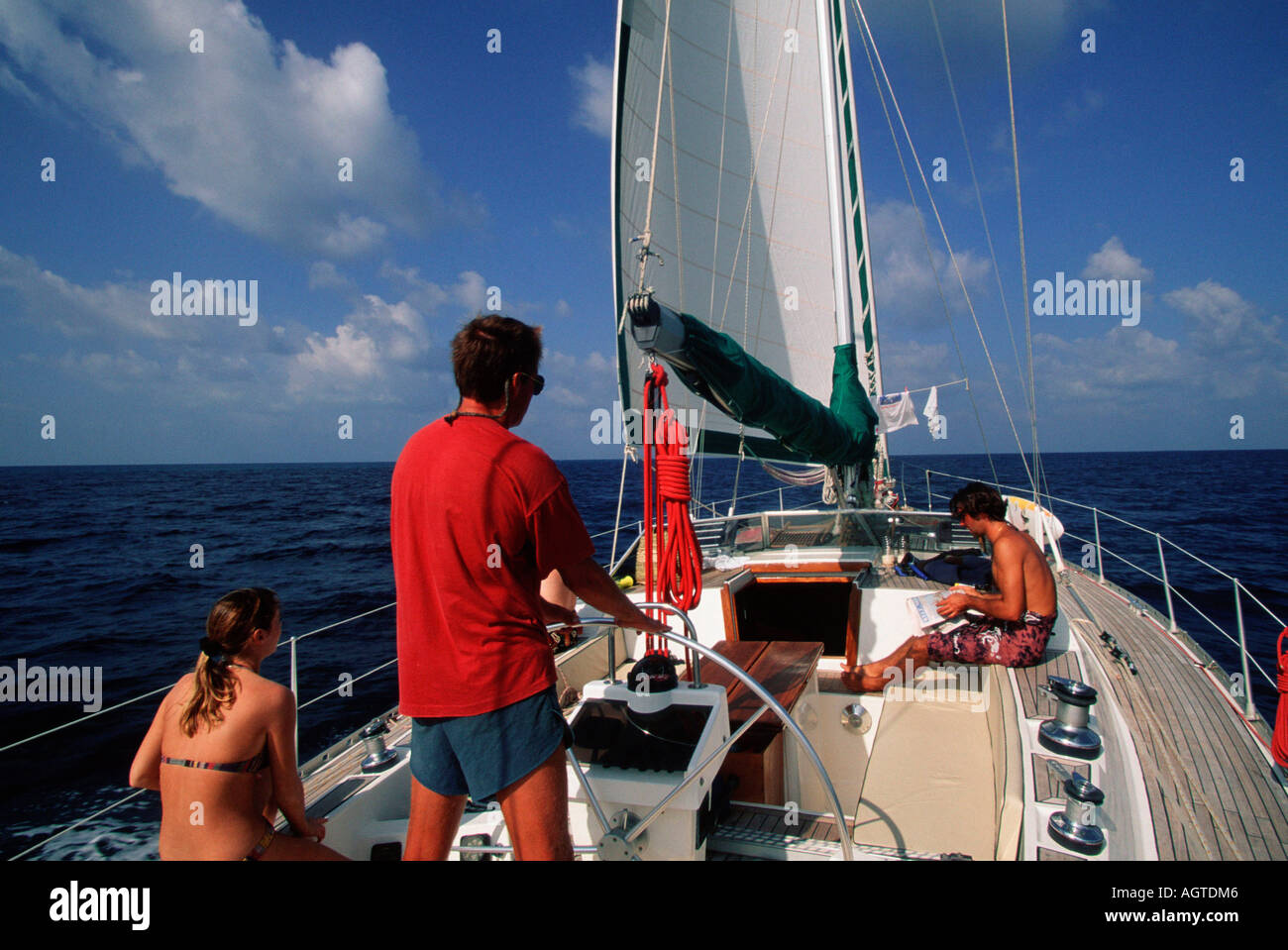 People on sailing yacht Stock Photo - Alamy