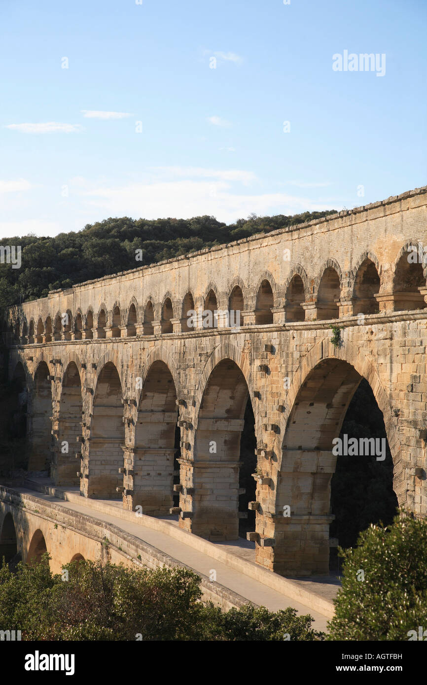 France Provence Pont du Gard roman bridge Stock Photo - Alamy