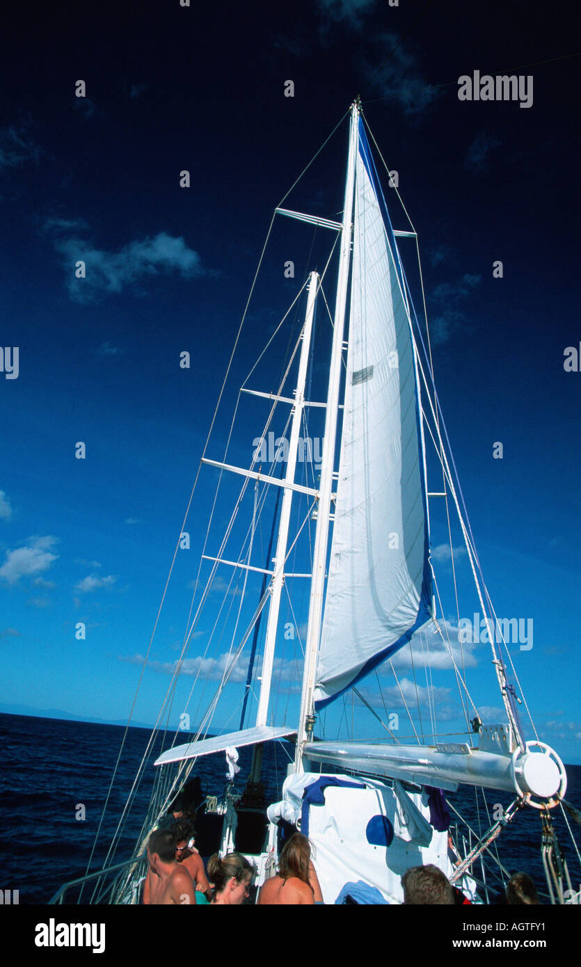 People on Sailing Boat Stock Photo - Alamy