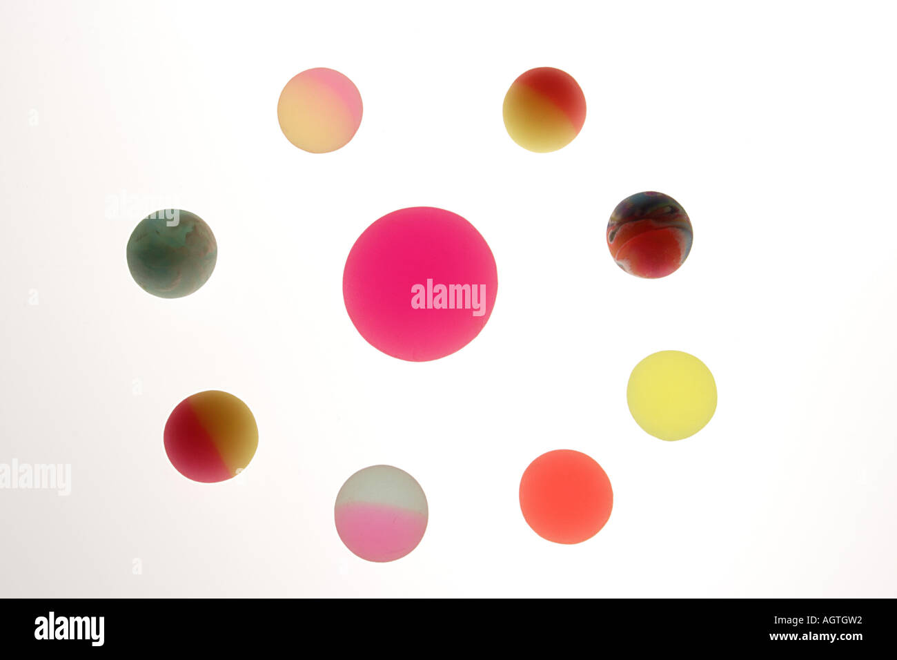 VDA79721 Assorted transparent and translucent balls colorful Stock ...