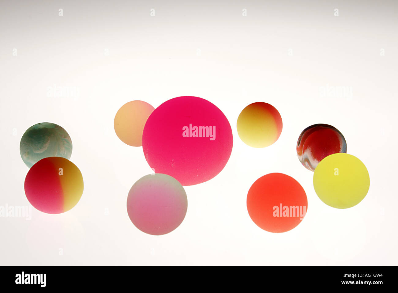 VDA79722 Assorted transparent and translucent balls colorful Stock ...