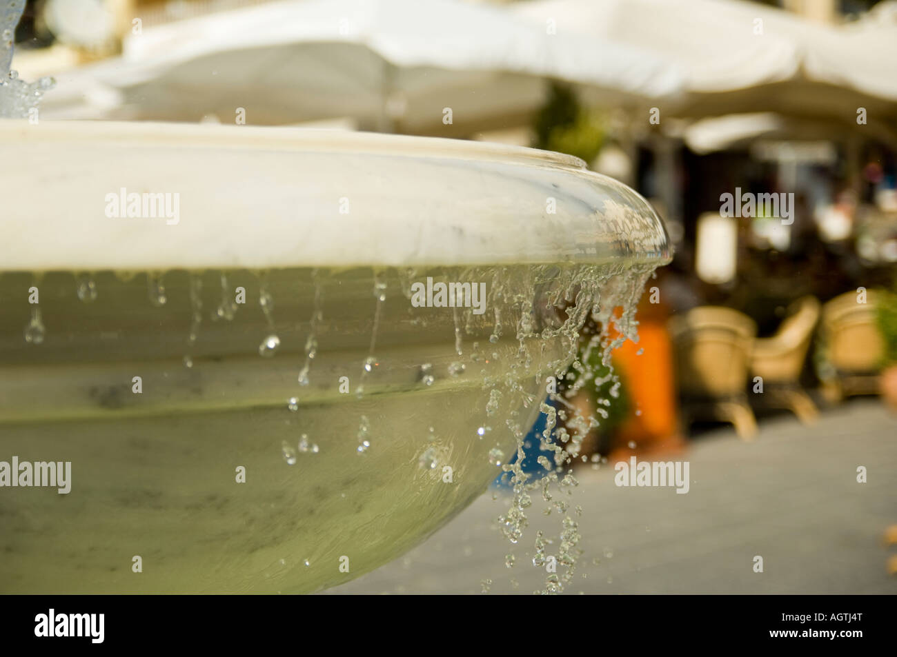 water droplets falling from ornamental fountain Stock Photo - Alamy