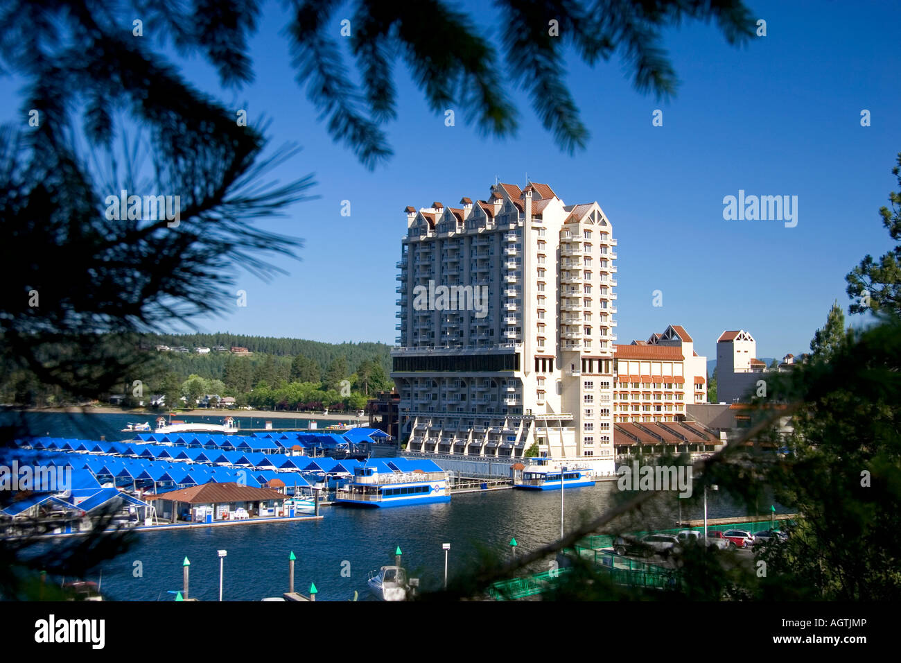 The Coeur d Alene Resort at Coeur d Alene Idaho Stock Photo - Alamy