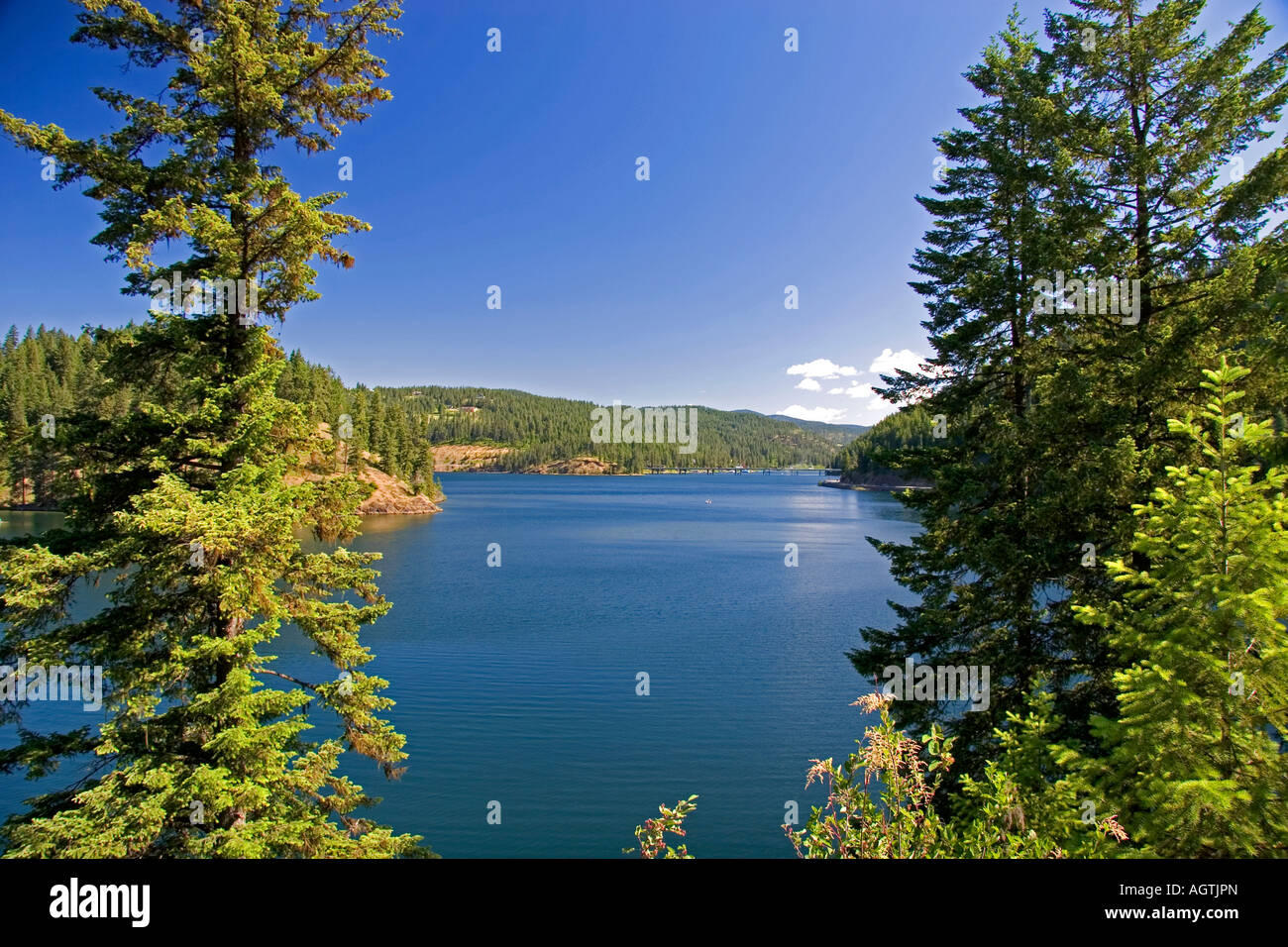 Lake Coeur d Alene at Coeur d Alene Idaho Stock Photo - Alamy