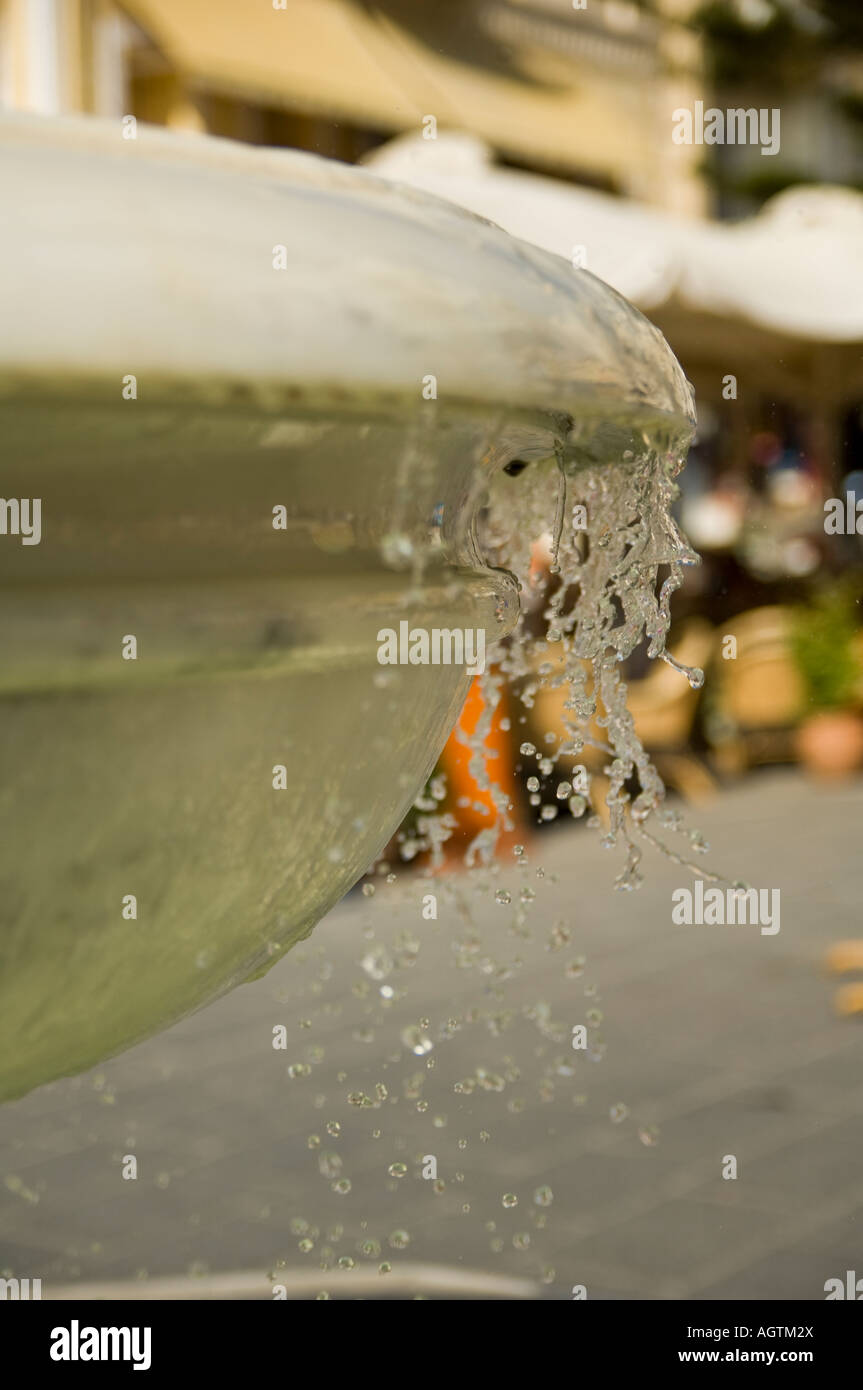 water droplets falling from ornamental fountain Stock Photo - Alamy
