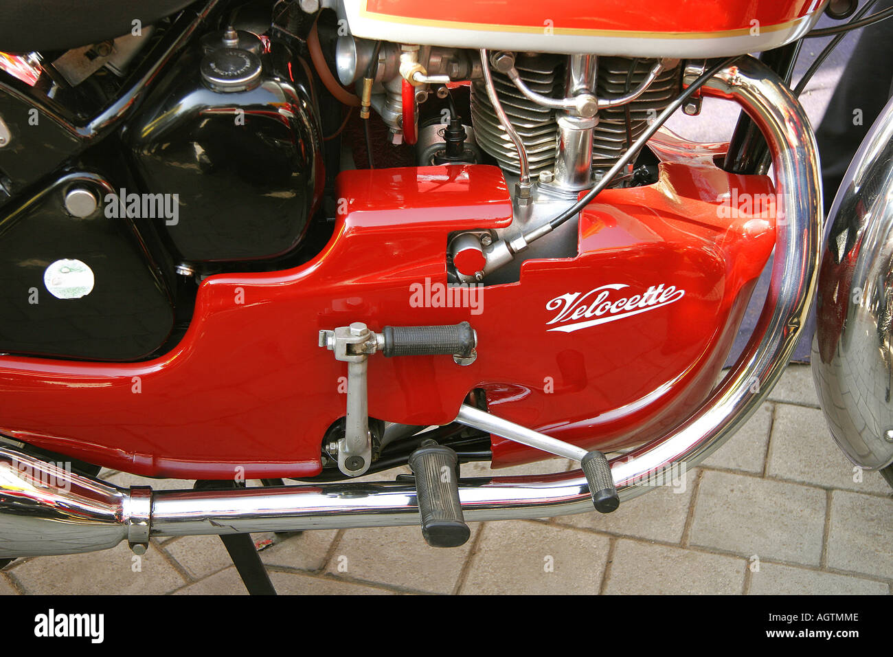 Vintage Bike engine of 1956 Velocette Stock Photo - Alamy