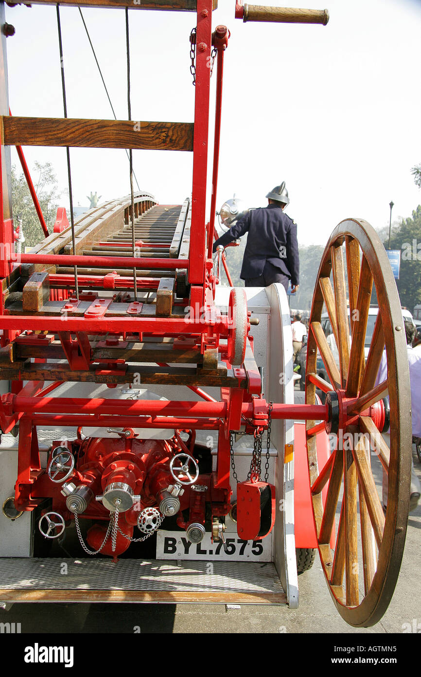 SSK79656 Vintage Car rear part of 1956 Dennis Fire Engine Stock Photo ...