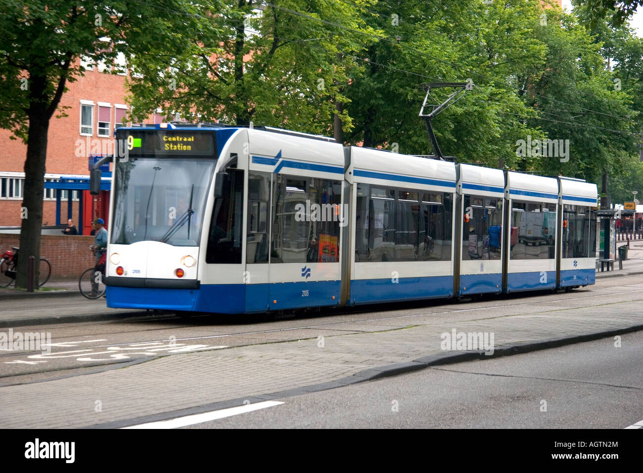 Amsterdam tram line Amsterdam Netherlands Stock Photo - Alamy