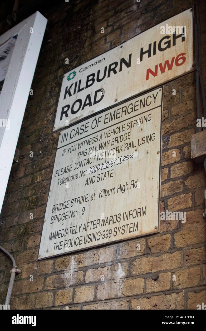 Kilburn High Road sign Stock Photo - Alamy