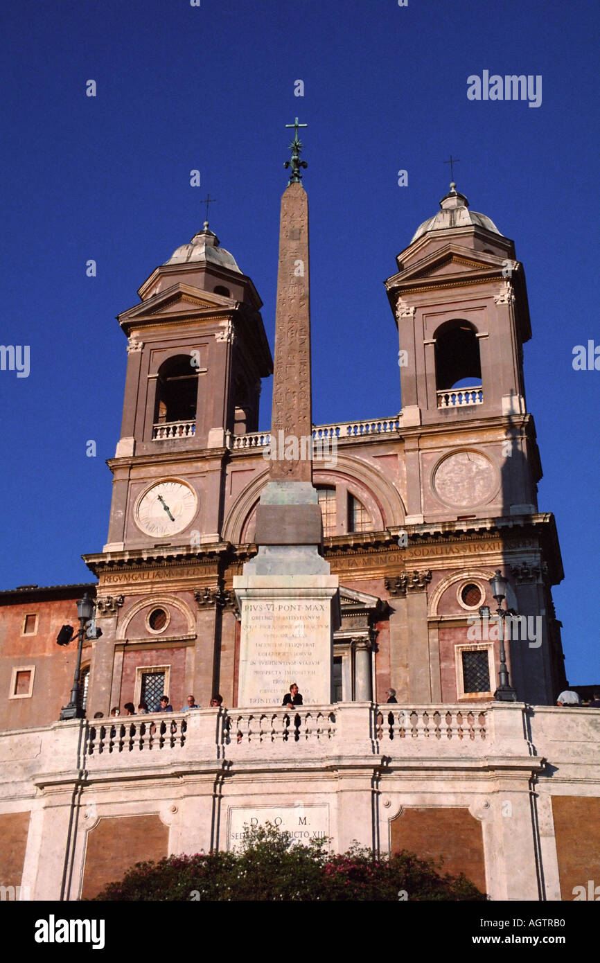 Facade of the Church of Santissima Trinita dei Monti (Church of the ...