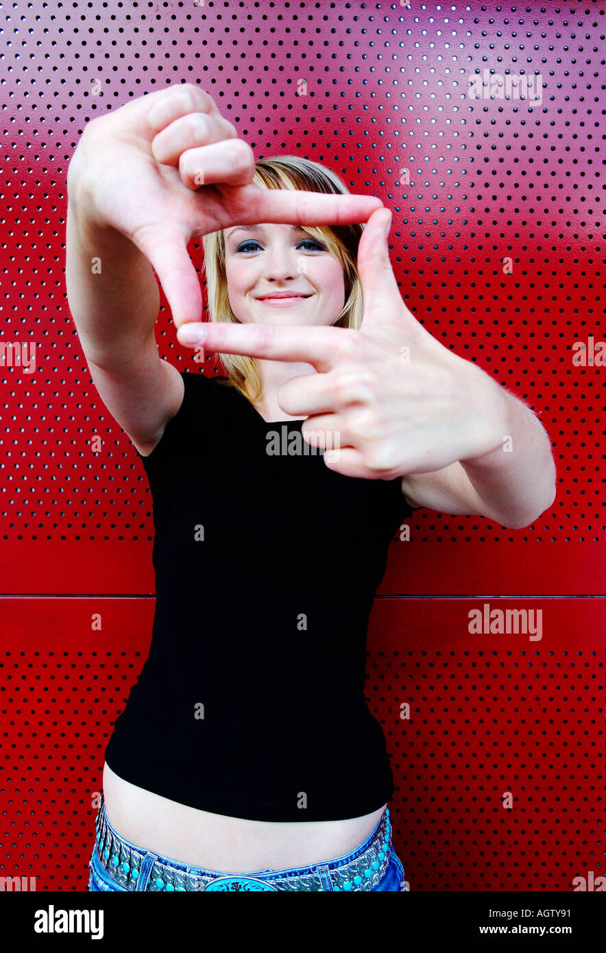 Framing Adult Front View Face One Person High Resolution Stock ...