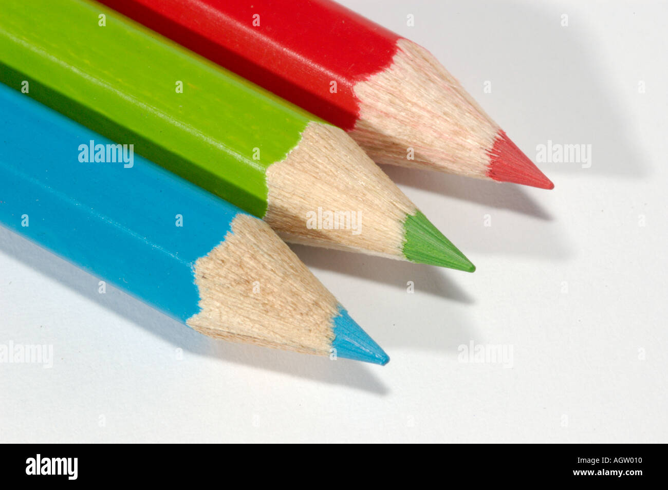 Three coloured pencils hi-res stock photography and images - Alamy
