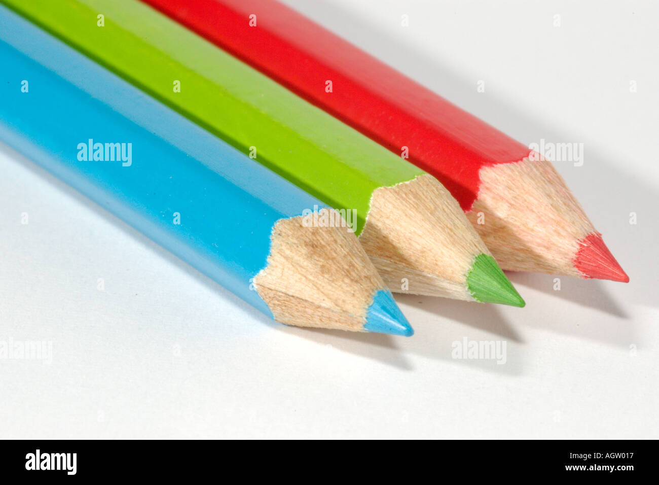 Three sharp coloured pencils hi-res stock photography and images - Alamy