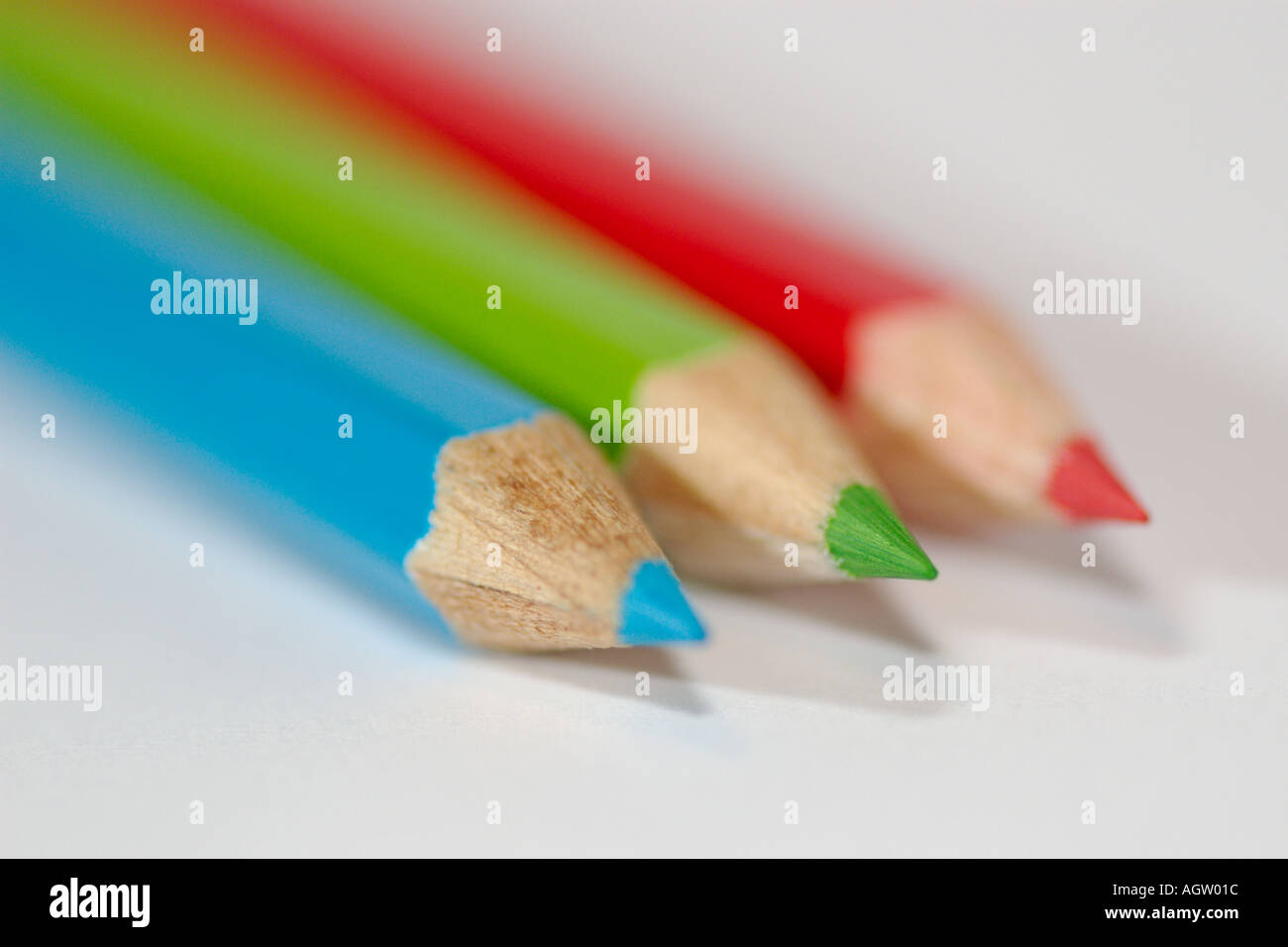 Three coloured pencils hi-res stock photography and images - Alamy