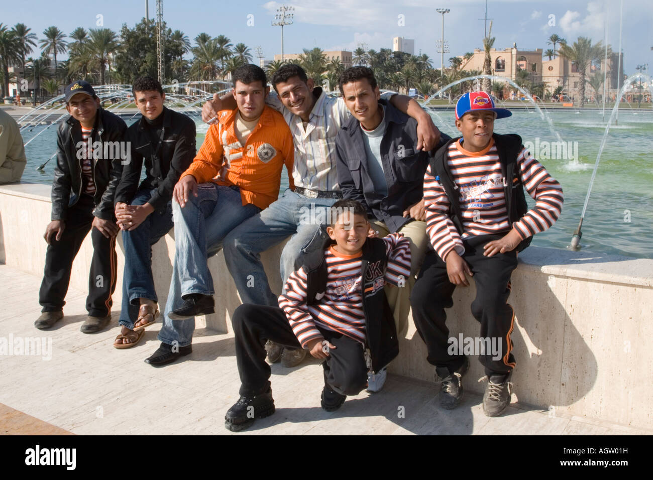 Tripoli, Libya. Young Libyan Men in Western Clothes, National Museum ...