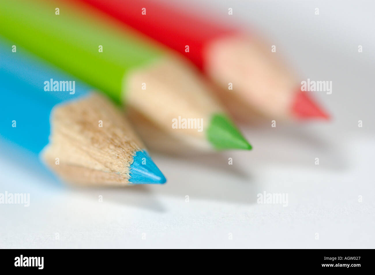 Three sharp coloured pencils hi-res stock photography and images - Alamy