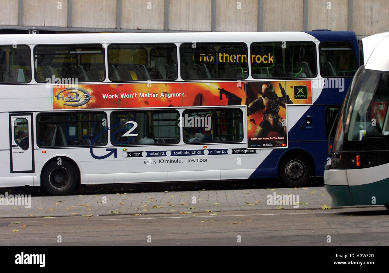 Nottingham East Midlands The Go2 Bus service interacting with the tram ...