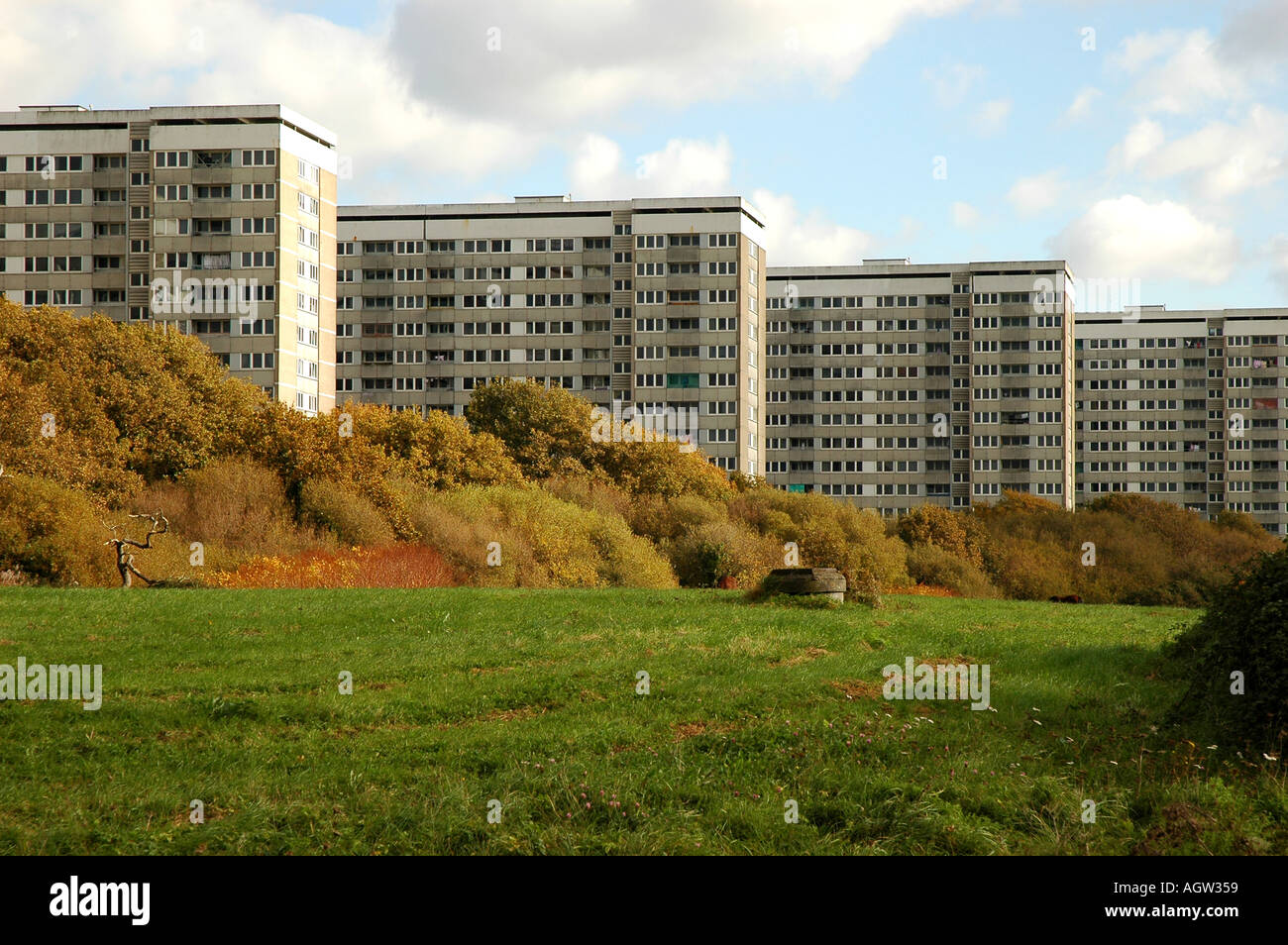 Weston tower blocks Southampton England UK Stock Photo - Alamy