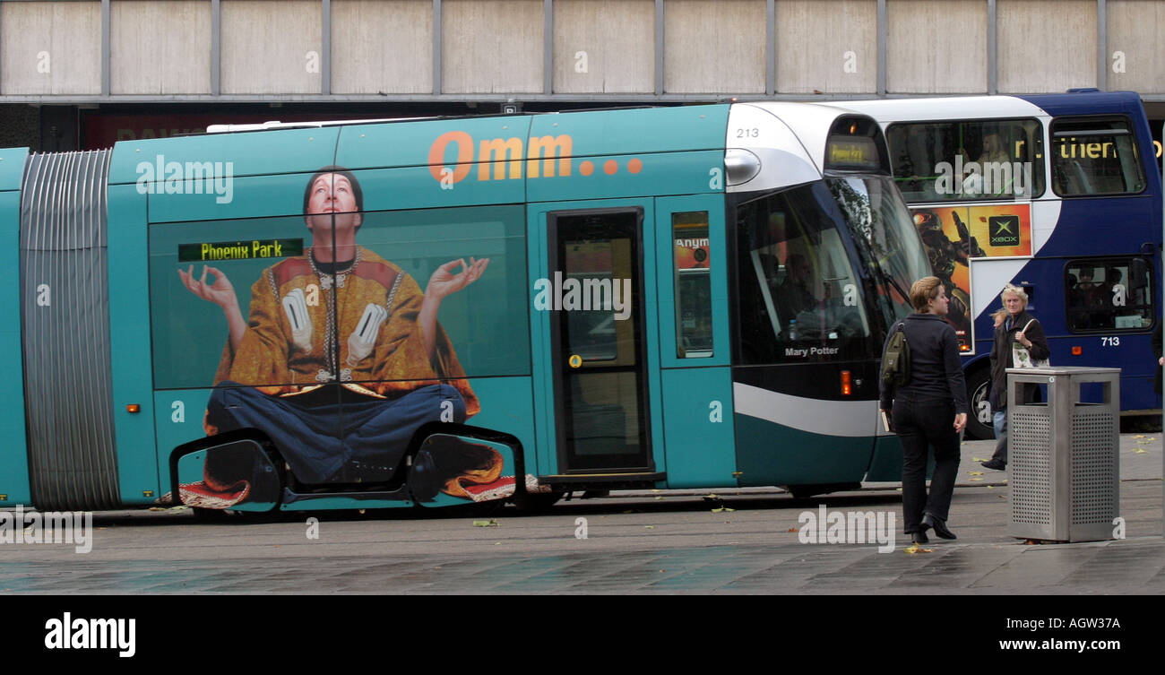 Nottingham East Midlands The Go2 Bus service interacting with the tram ...