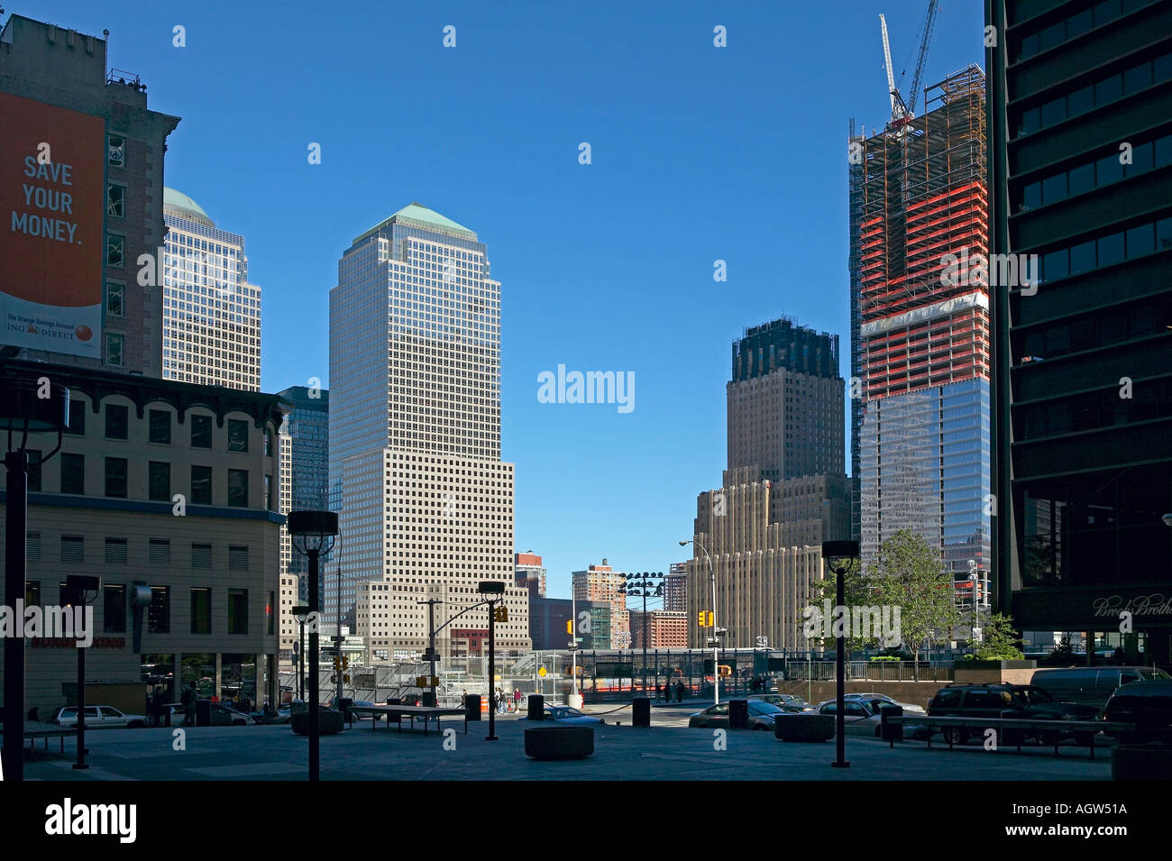 World Trade Center building site New York City October 2004 Stock Photo ...