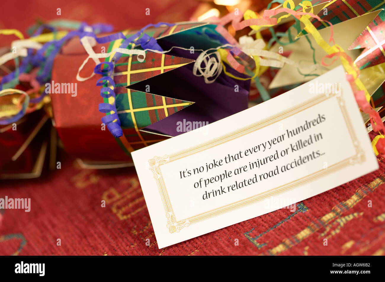 Christmas Crackers Message Concepts Stock Photo - Alamy