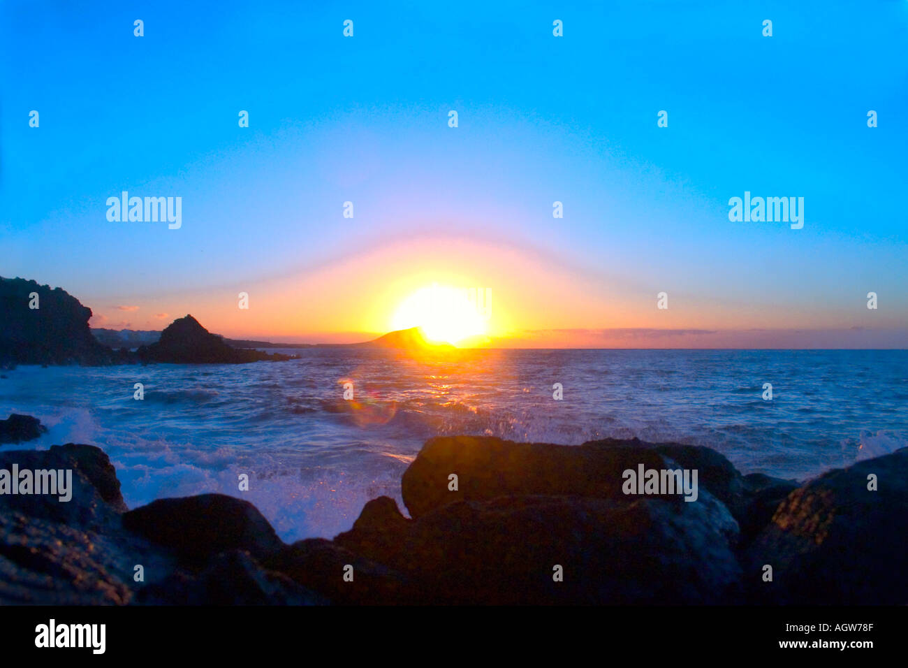 Landscape Photography sunset Sea rocks Stock Photo - Alamy