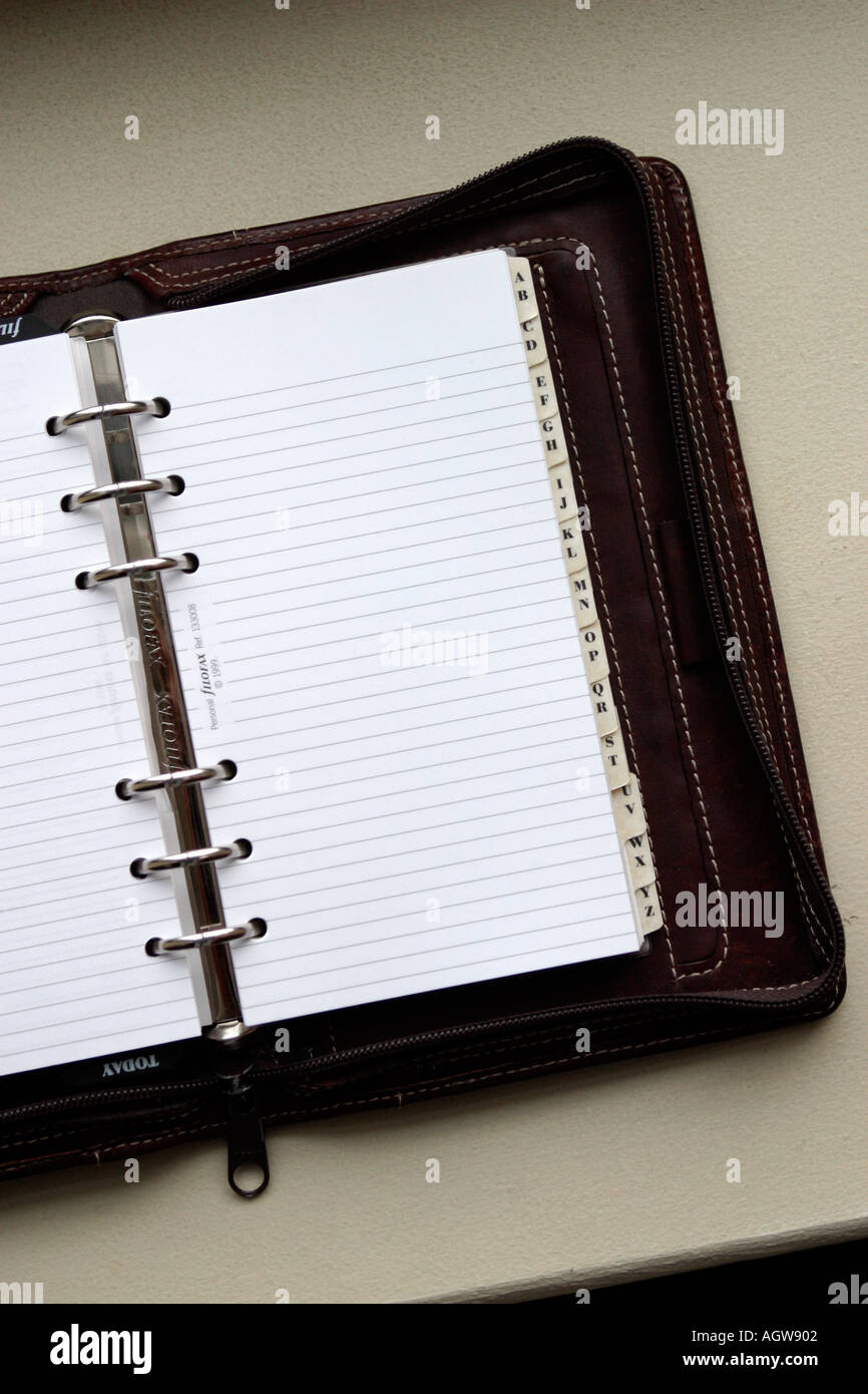 Filofax hi-res stock photography and images - Alamy