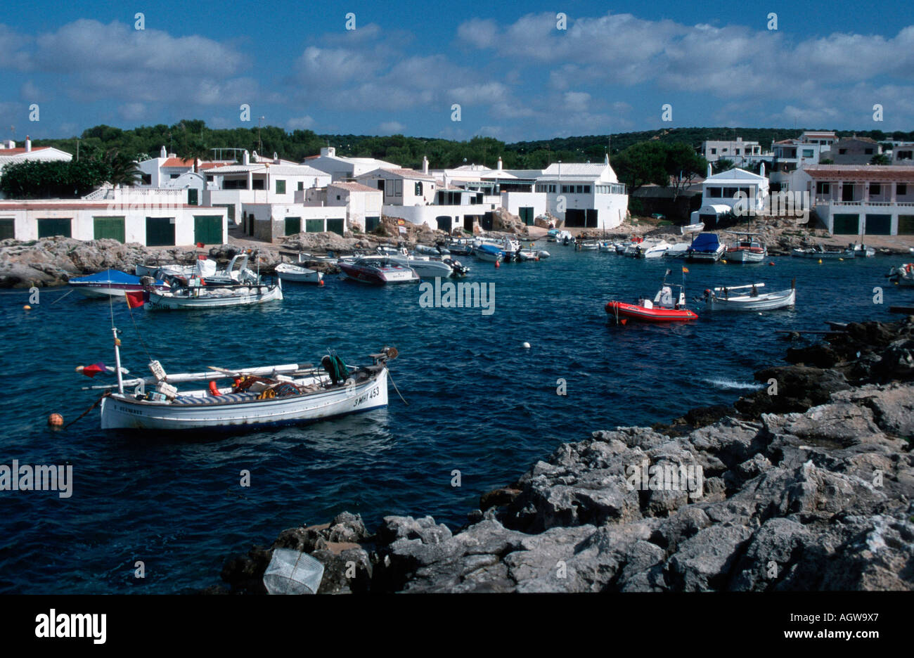 Fishing Harbour / Biniancolla Stock Photo - Alamy