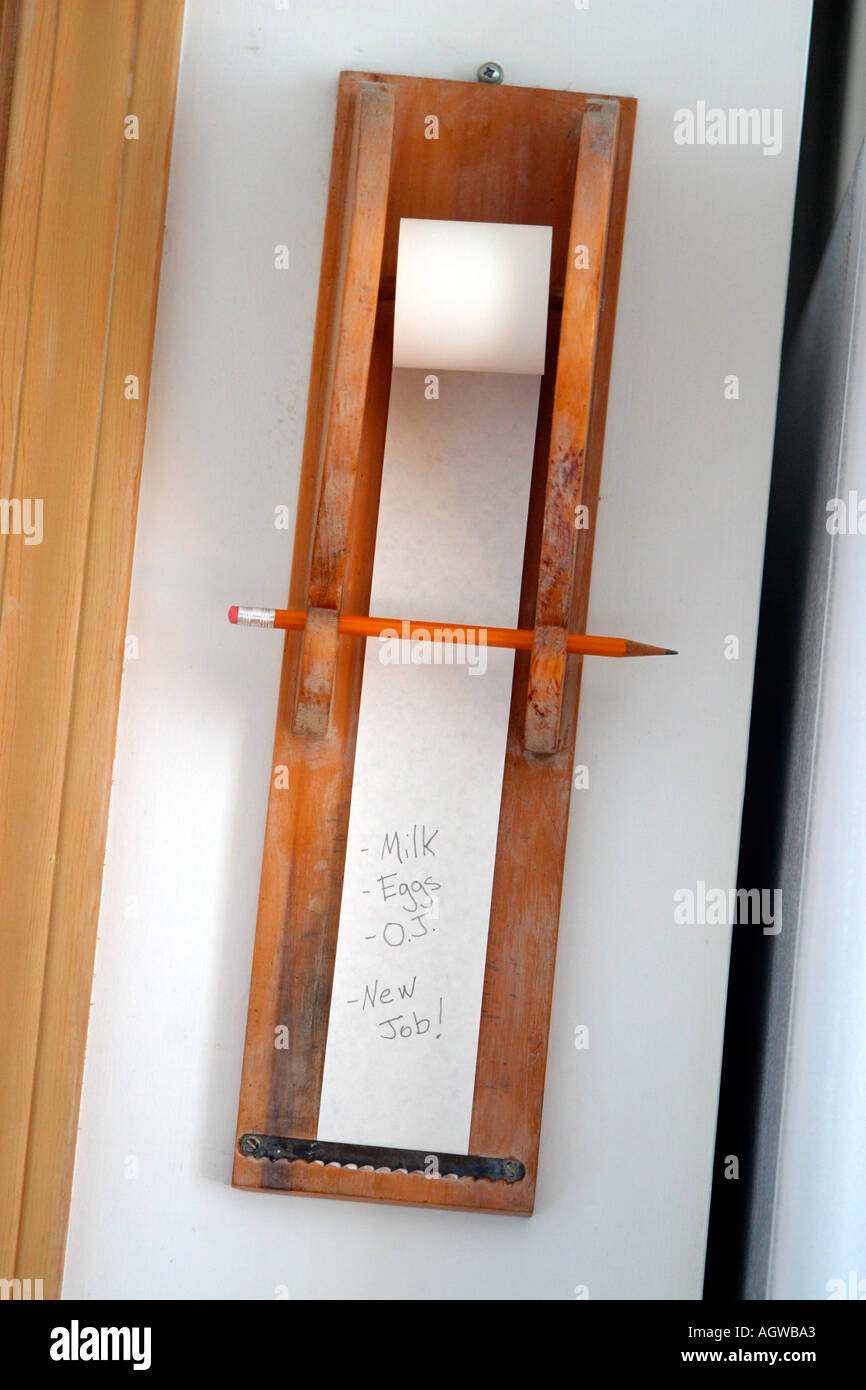 Kitchen Note Pad Stock Photo - Alamy