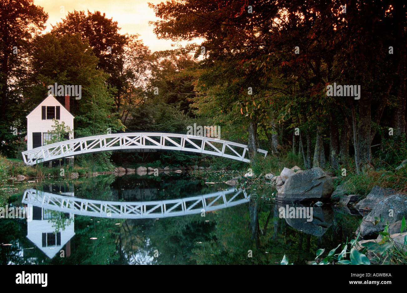 House and bridge Stock Photo - Alamy