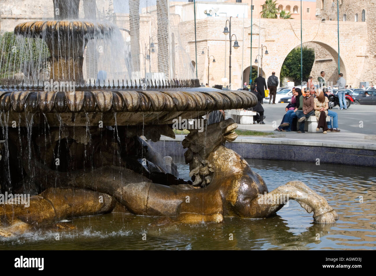 Tripoli, Libya. Italian Fountain, Green Square Stock Photo - Alamy