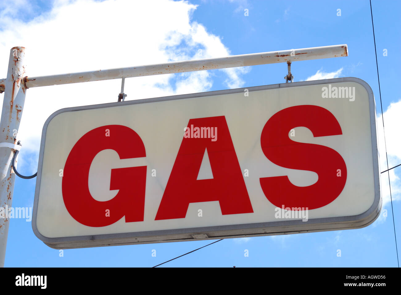 Gas Station Sign Stock Photo - Alamy